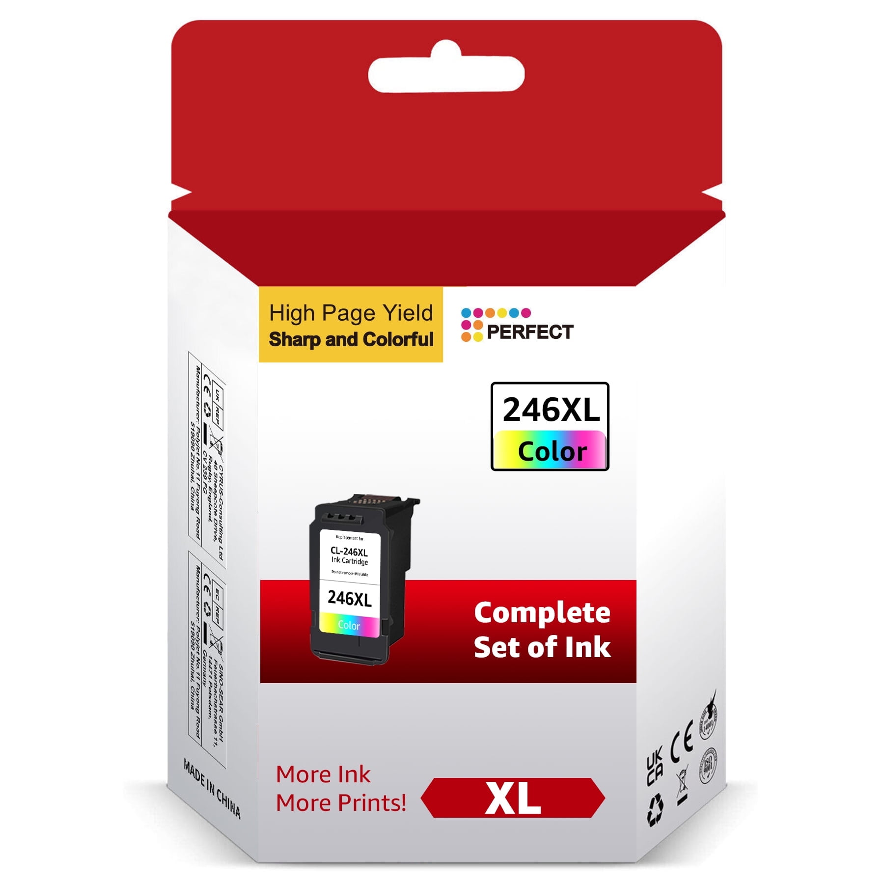 Canon 246XL Ink Cartridge Replacement, 1 Pack Remanufactured for Pixma ...