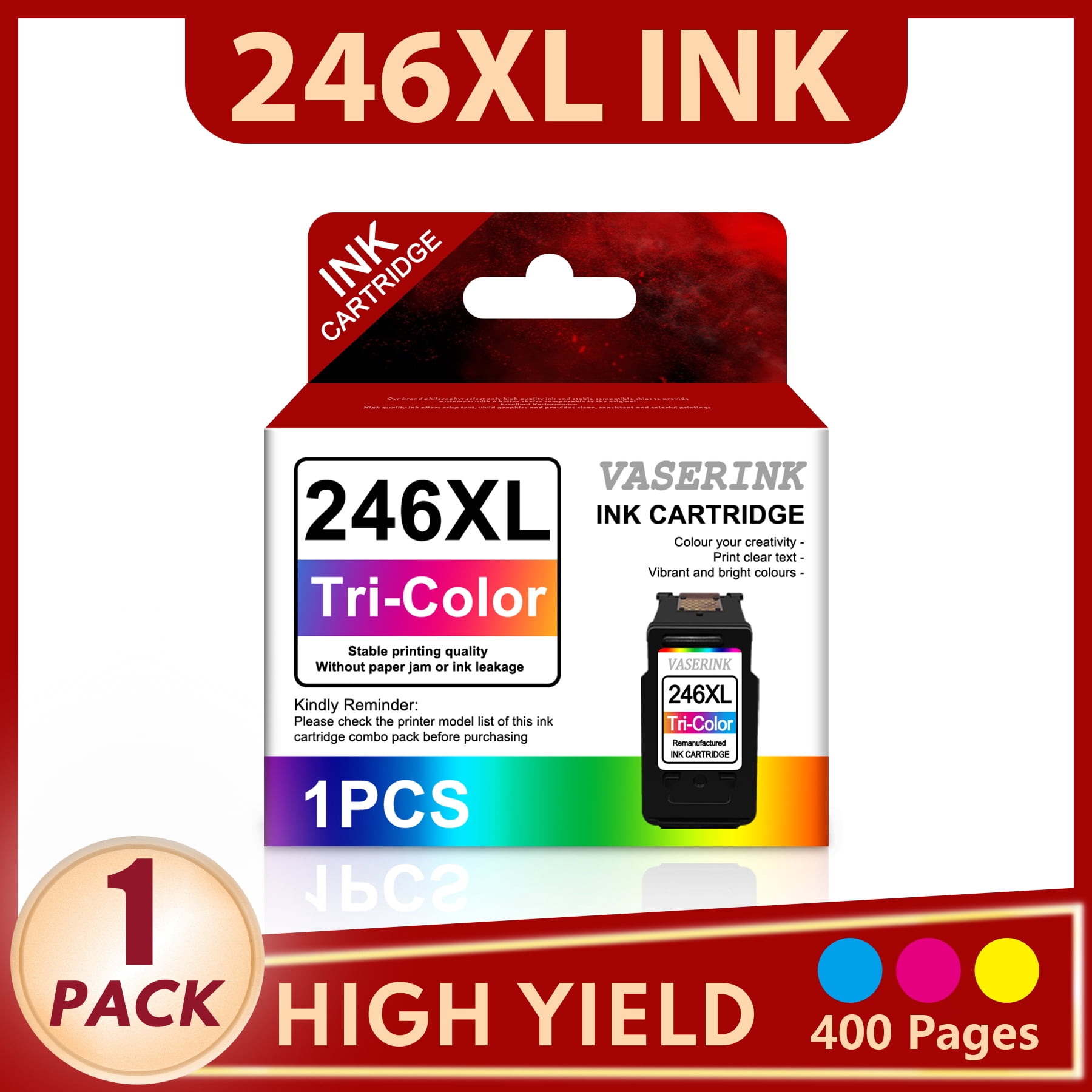 246XL Ink Cartridge Replacement for Canon 246 XL PIXMA iP2820 MG2420 ...