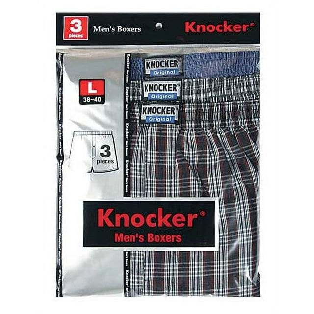 247 Frenzy Men's Essentials Knocker PACK OF 3 Cotton Plaid Single ...