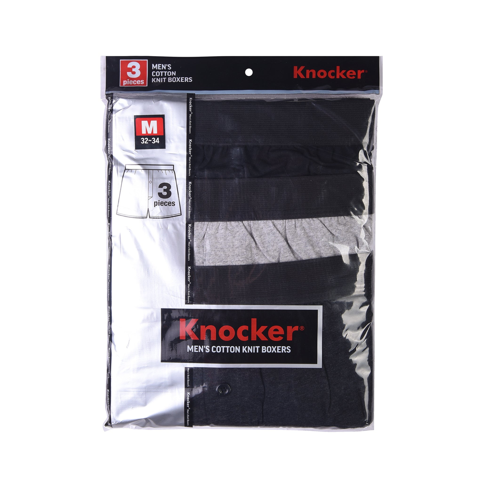 247 Frenzy Men's Essentials Knocker PACK OF 3 Cotton Solid Single ...