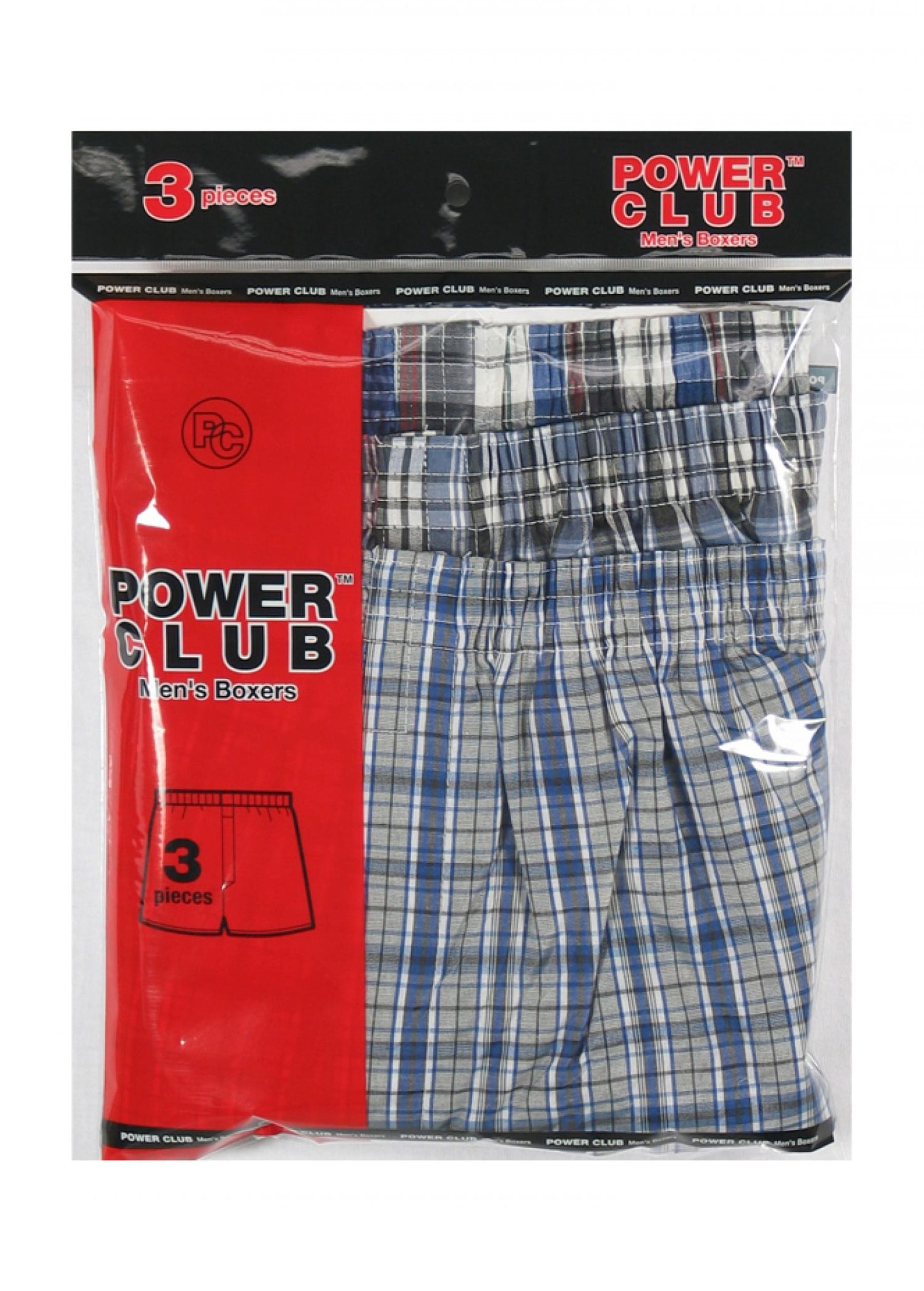247 Frenzy Men's Essentials Power Club PACK OF 3 Stretch Plaid Classic ...
