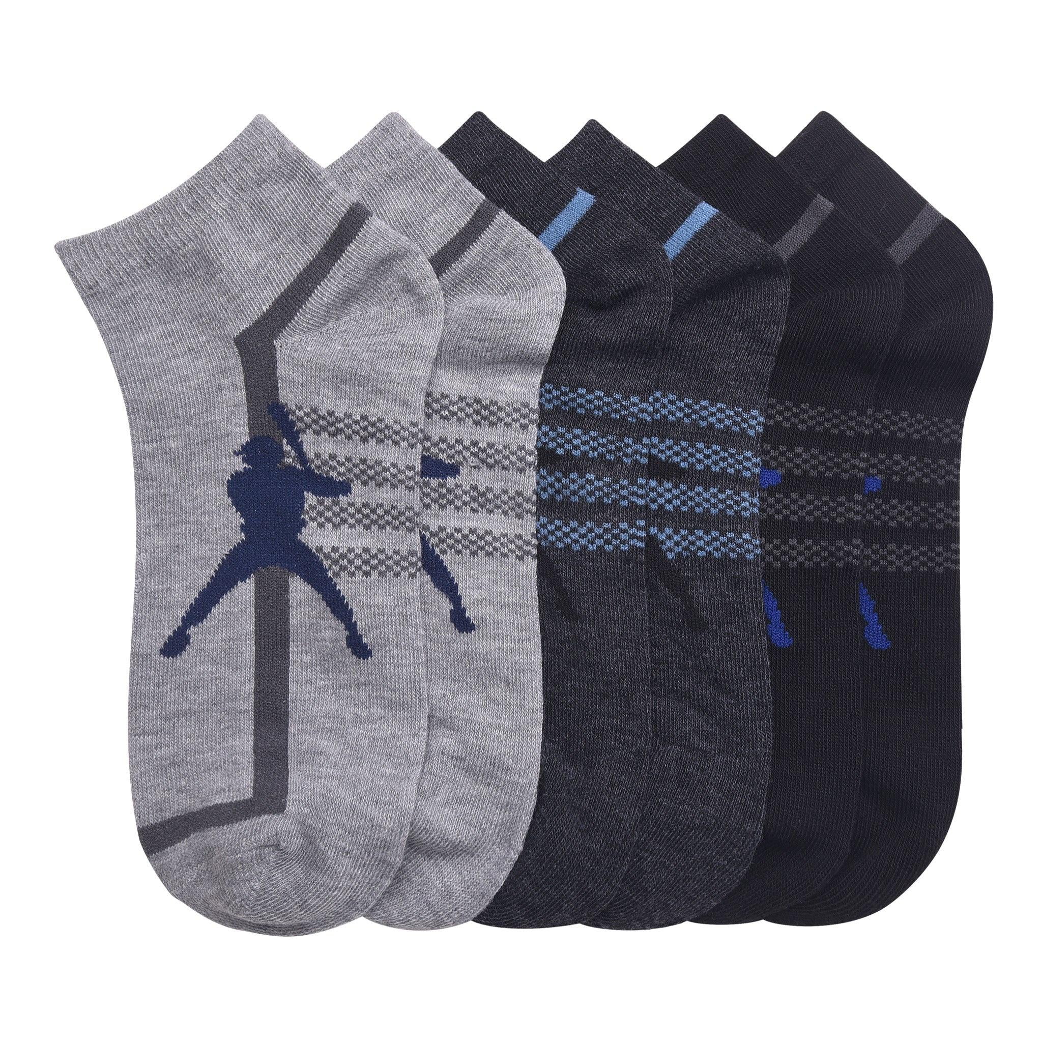 247 Frenzy Men's Essentials Power Club PACK OF 6 Ankle Low Cut Liner ...