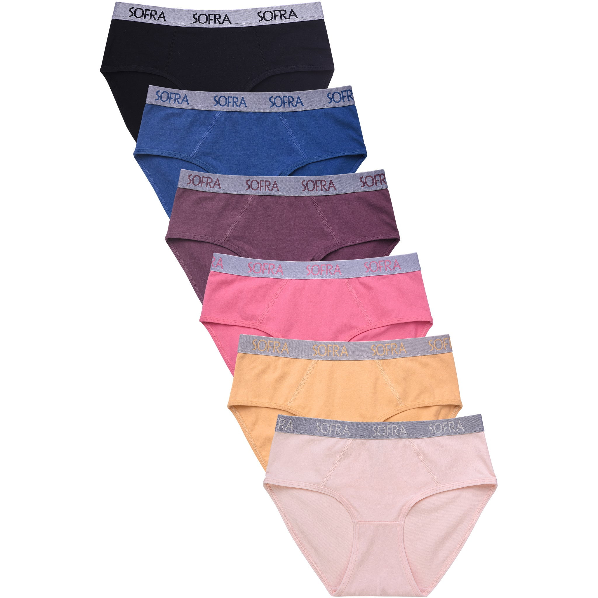 247 Frenzy Women's Essentials PACK OF 6 Cotton Stretch Bikini Panty ...