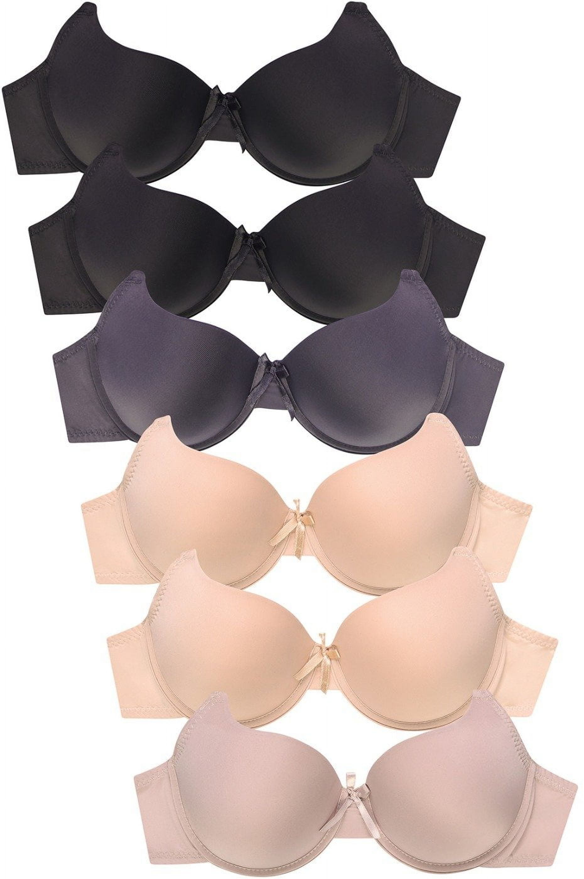 247 Frenzy 247FA-BR4337P6-32B Womens Essentials Full Coverage Cotton ...