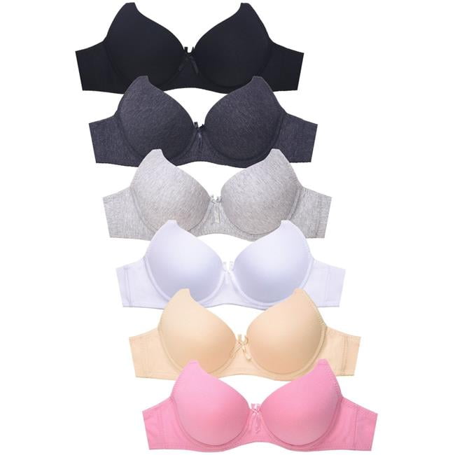 247 Frenzy 247FA-BR4450P-32B Womens Essentials Full Coverage Cotton ...