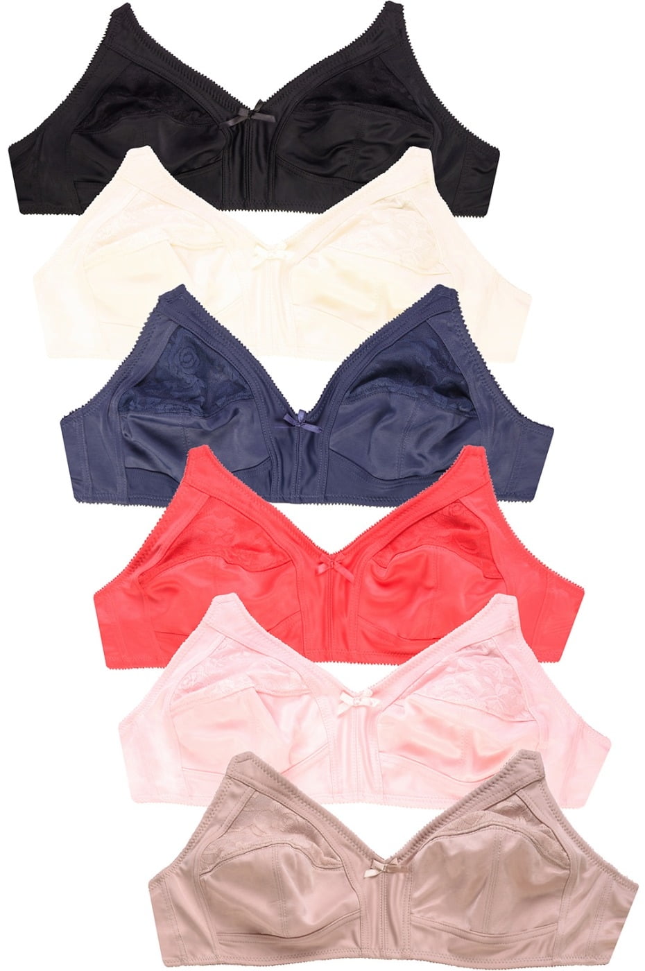 247 Frenzy Women's Essentials Sofra PACK OF 6 Full Coverage Wireless ...