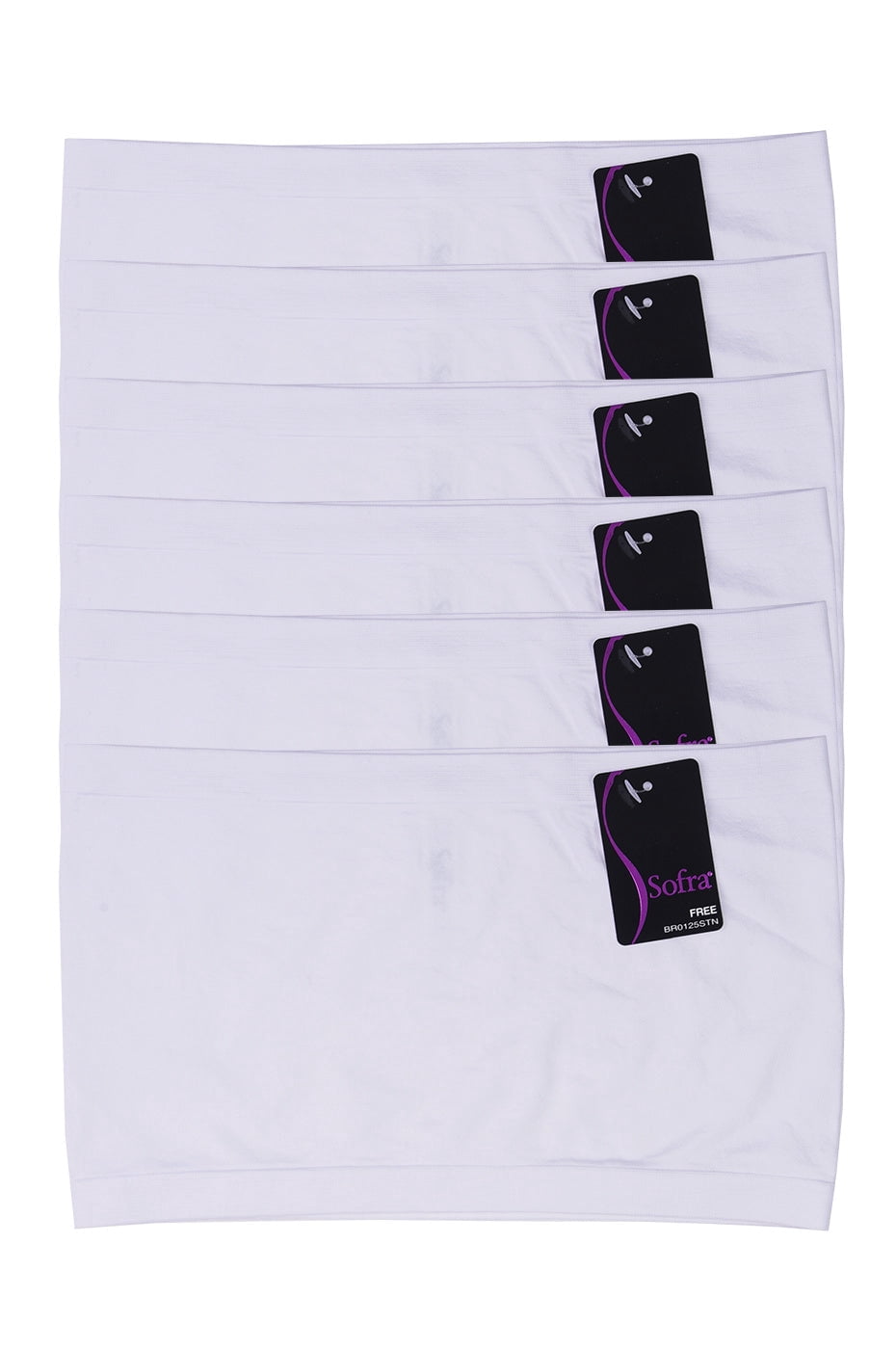 247 Frenzy Women's Essentials Sofra PACK OF 6 Seamless No Pad Tube Bras ...
