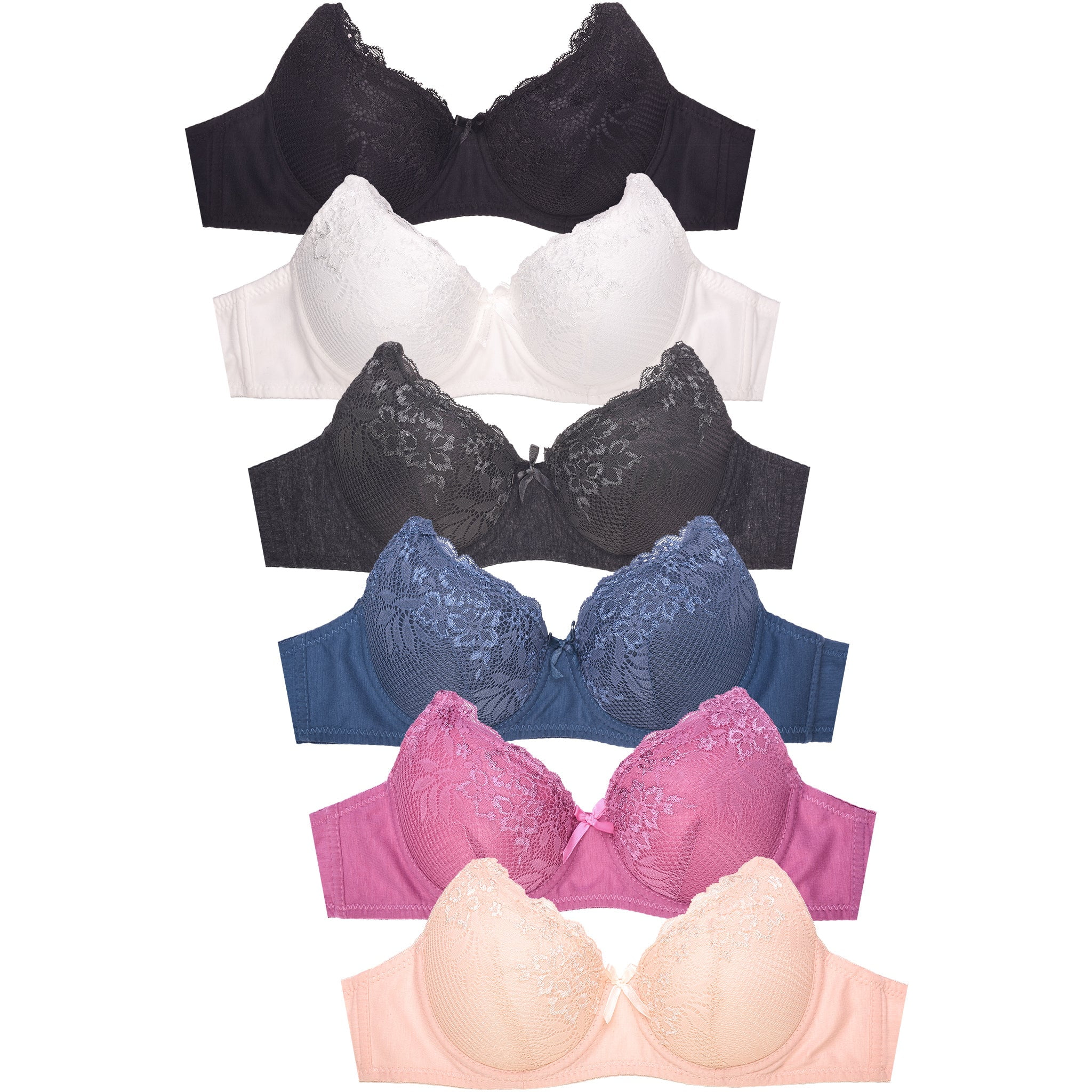 247 Frenzy Women's Essentials Sofra or Mamia PACK OF 6 Full Coverage ...