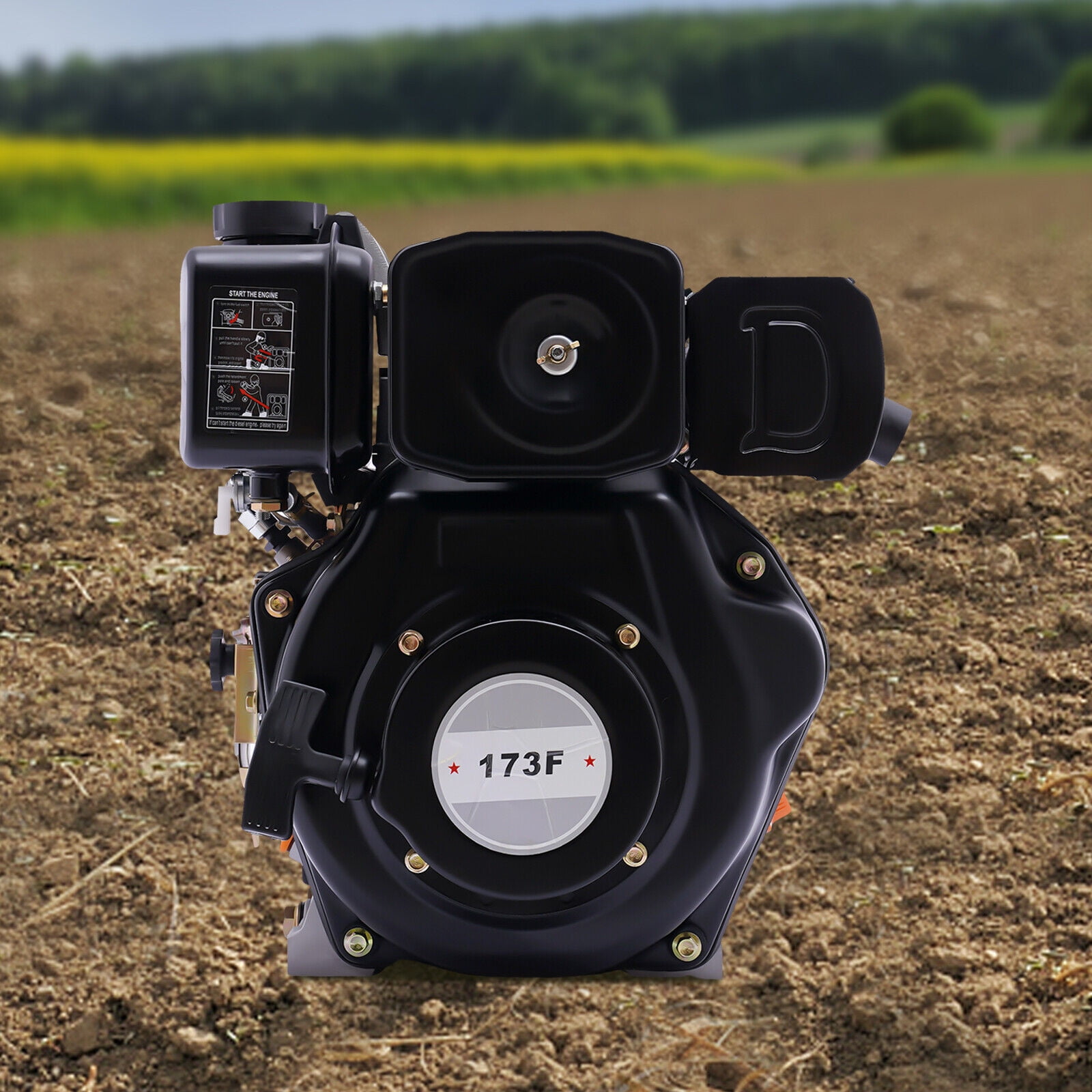 247CC 4-Stroke Single Cylinder Diesel Engine For Small Agricultural ...