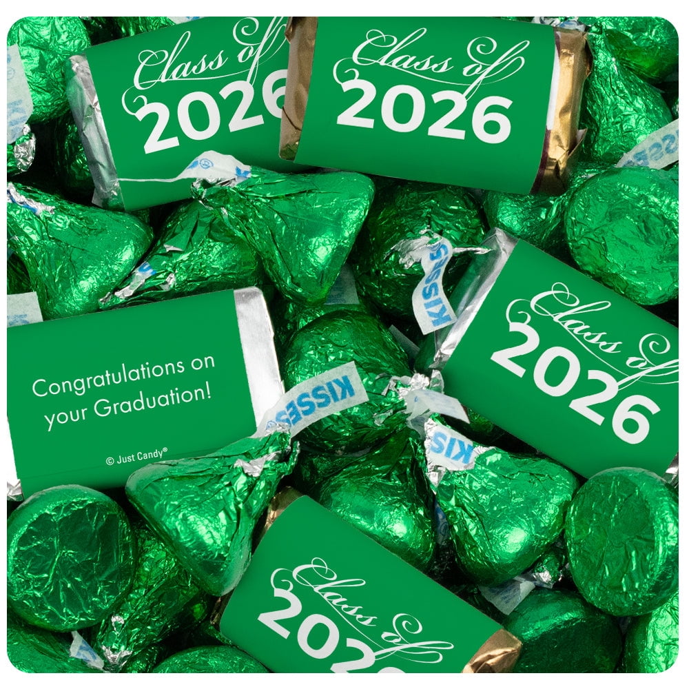 248 Pcs Green Graduation Candy Mix - Class of 2026 Wrapped Miniatures ...
