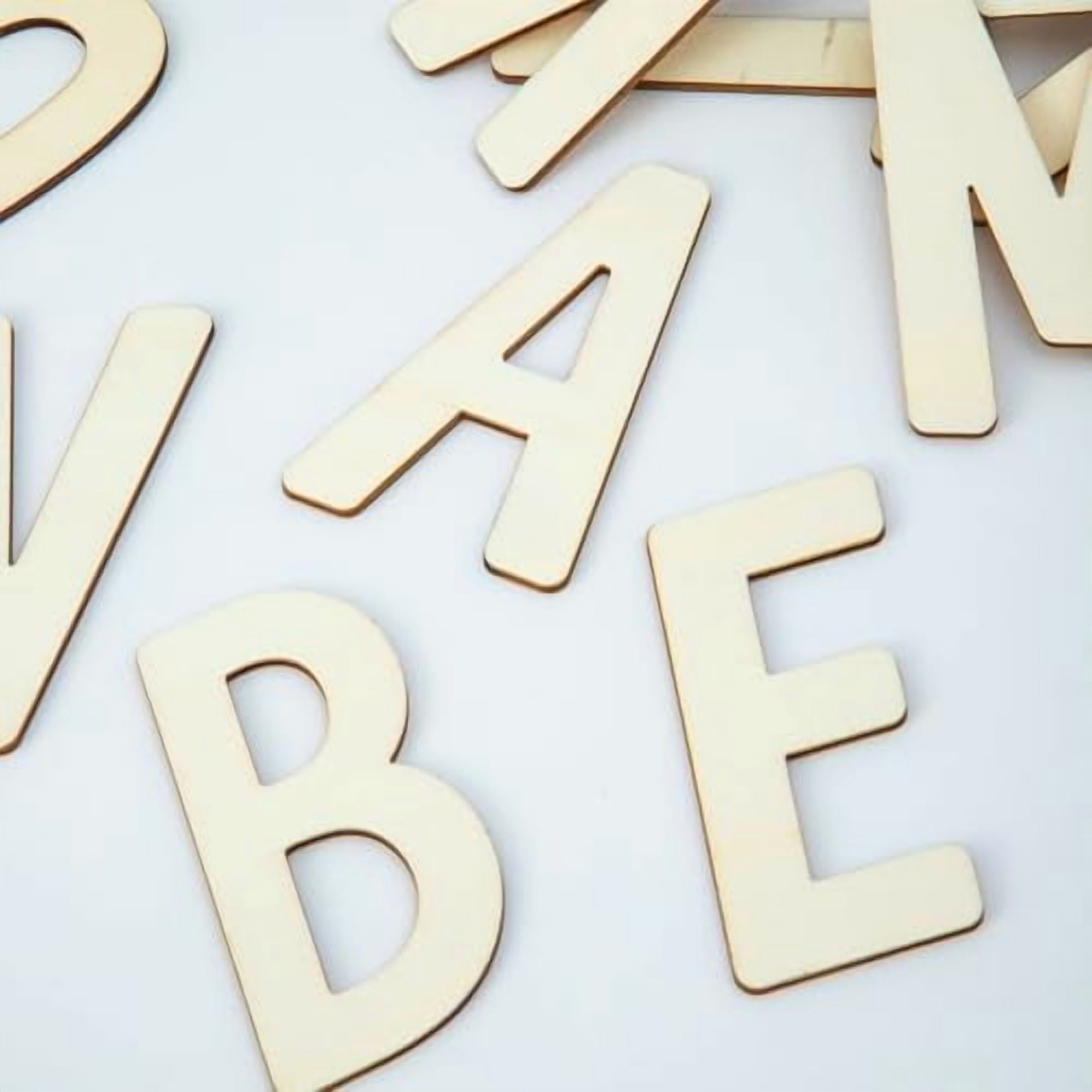 248 Pcs Wooden Letters 4in Alphabet Letters and Wooden Unfinished Wood ...