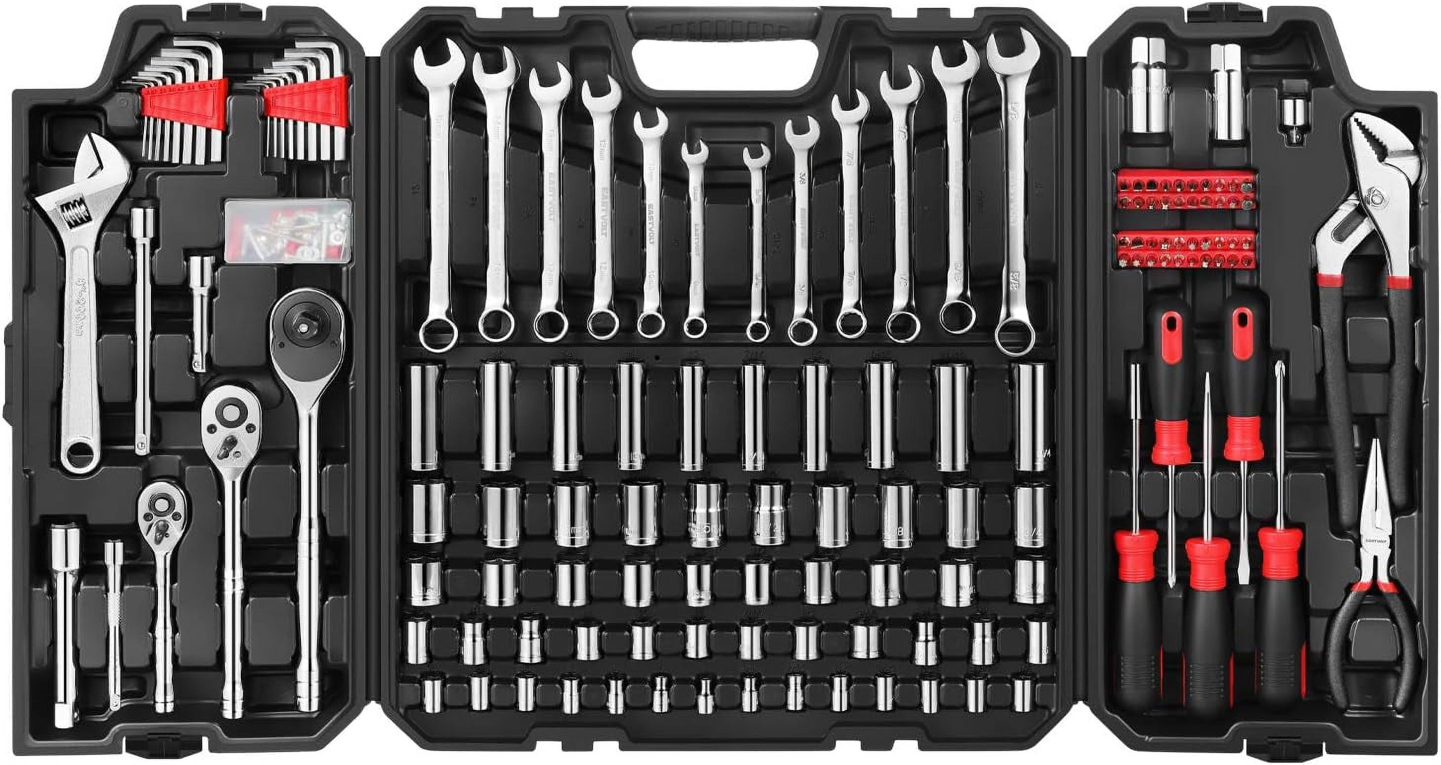 Eastvolt, Chrome Vanadium Finish Portable Tool Set, 248 Piece - Walmart.com