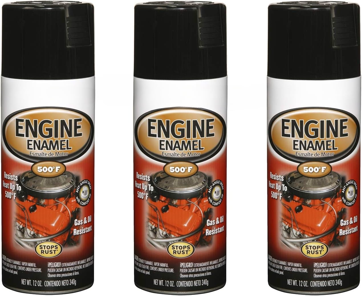 248932 Engine Enamel Spray Paint, 12 oz, Gloss Black - Walmart.com