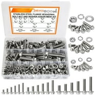 272PCS Heavy Duty Bolts and Nuts Assortment Kit, 1/4, 5/16, 3/8 Machine ...