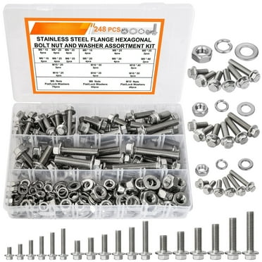 272PCS Heavy Duty Bolts and Nuts Assortment Kit, 1/4, 5/16, 3/8 Machine ...