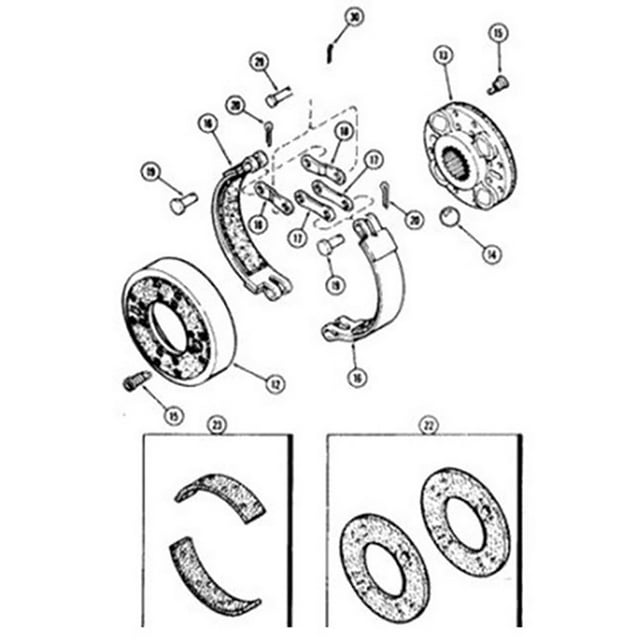 Case 249022A3 Brake Pack Assembly Set Of 2, Fits 530 570 580B 580C 580D ...