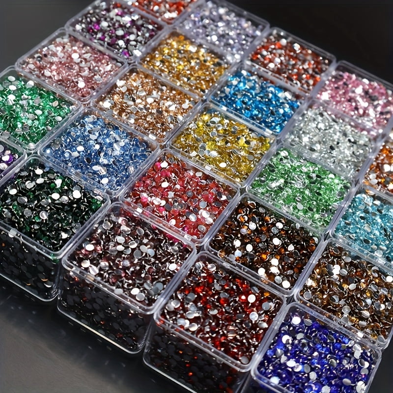 24999pcs/25 Colors Flatback Rhinestones, 3Mm Round 5D Resin Diamonds ...
