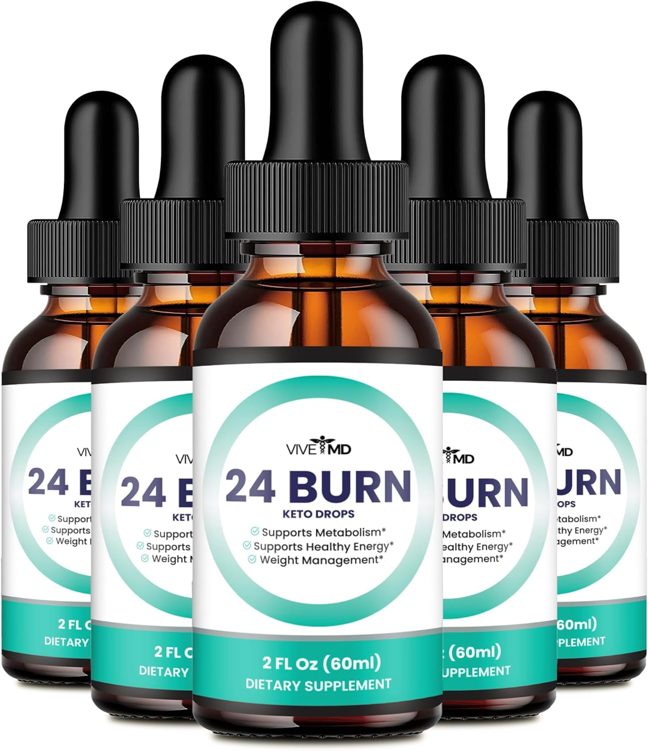 24Burn Keto Drops Liquid All Natural Formula (5 Pack) - Walmart.com