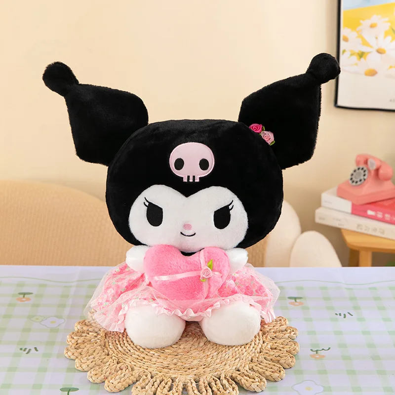 24CM Sanrio Anime Toys Kawaii Kuromi Mymelody Colorful Plush Love ...