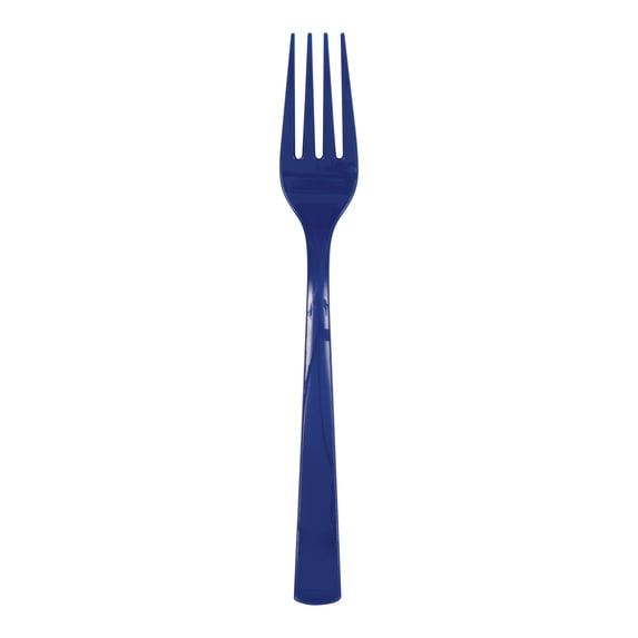 Way To Celebrate Disposable Plastic Forks Navy 24 Pieces for Party and ...
