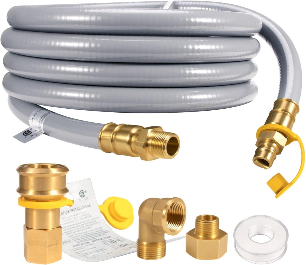 （24FT)3/4 inch ID Natural Gas Hose, Available in 15FT/24FT/30FT/50FT ...