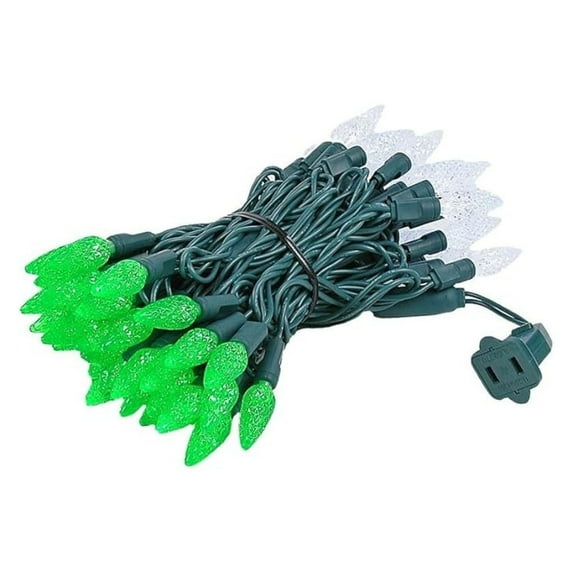 24FT LED Christmas String Lights 70 LED, Outdoor Lights Green Wire ...