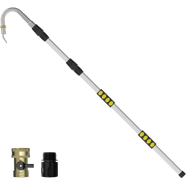 24FT Reach Gutter Cleaning Tools from Ground, Telescopic Rain Gutter ...