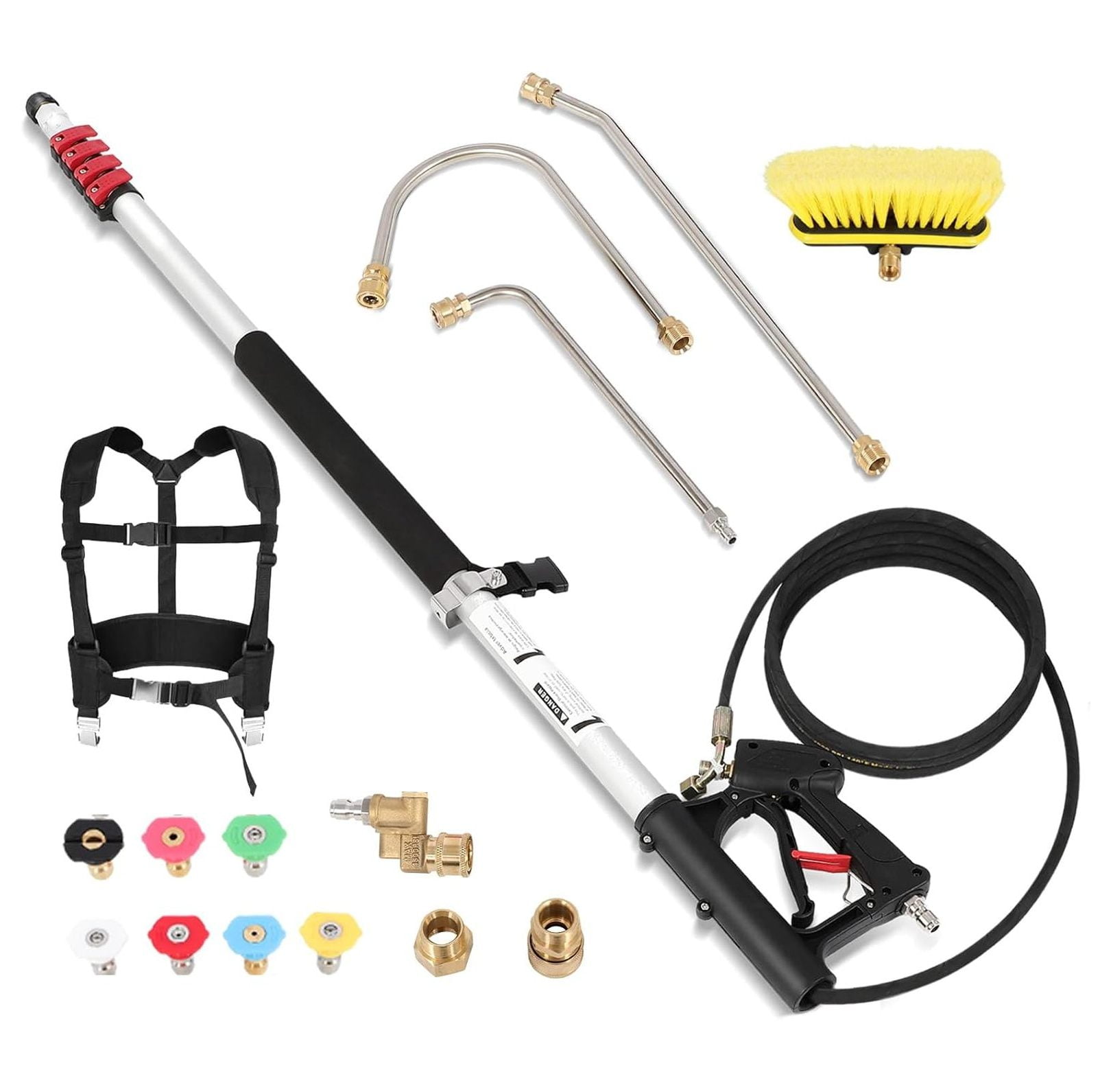 24FT Telescoping Pressure Washer Wand, Power Extension Sprayer with 7 ...