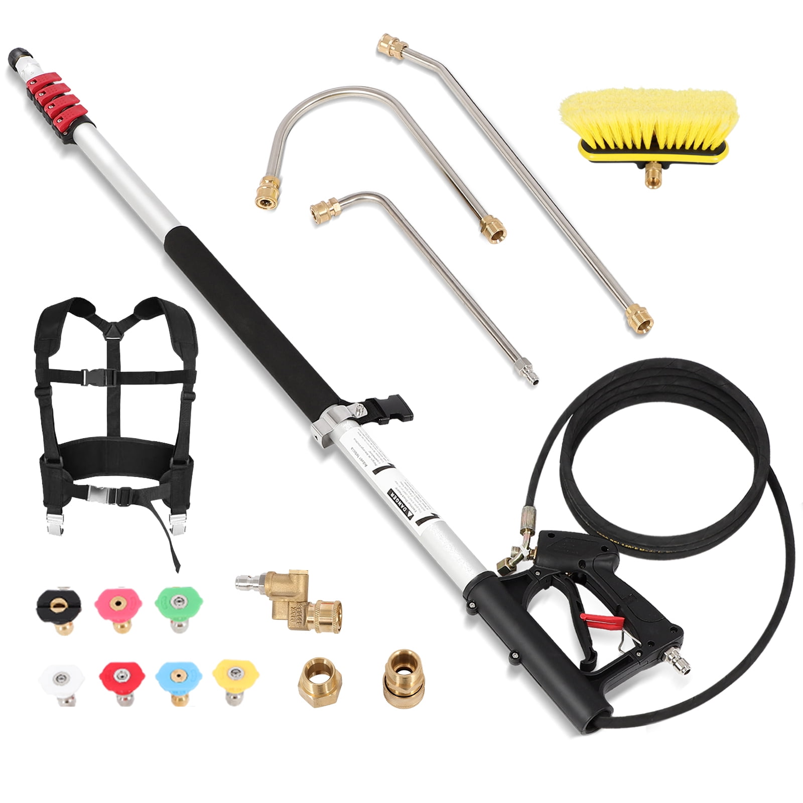24FT Telescoping Pressure Washer Wand, Power Washer Extension Wand with ...