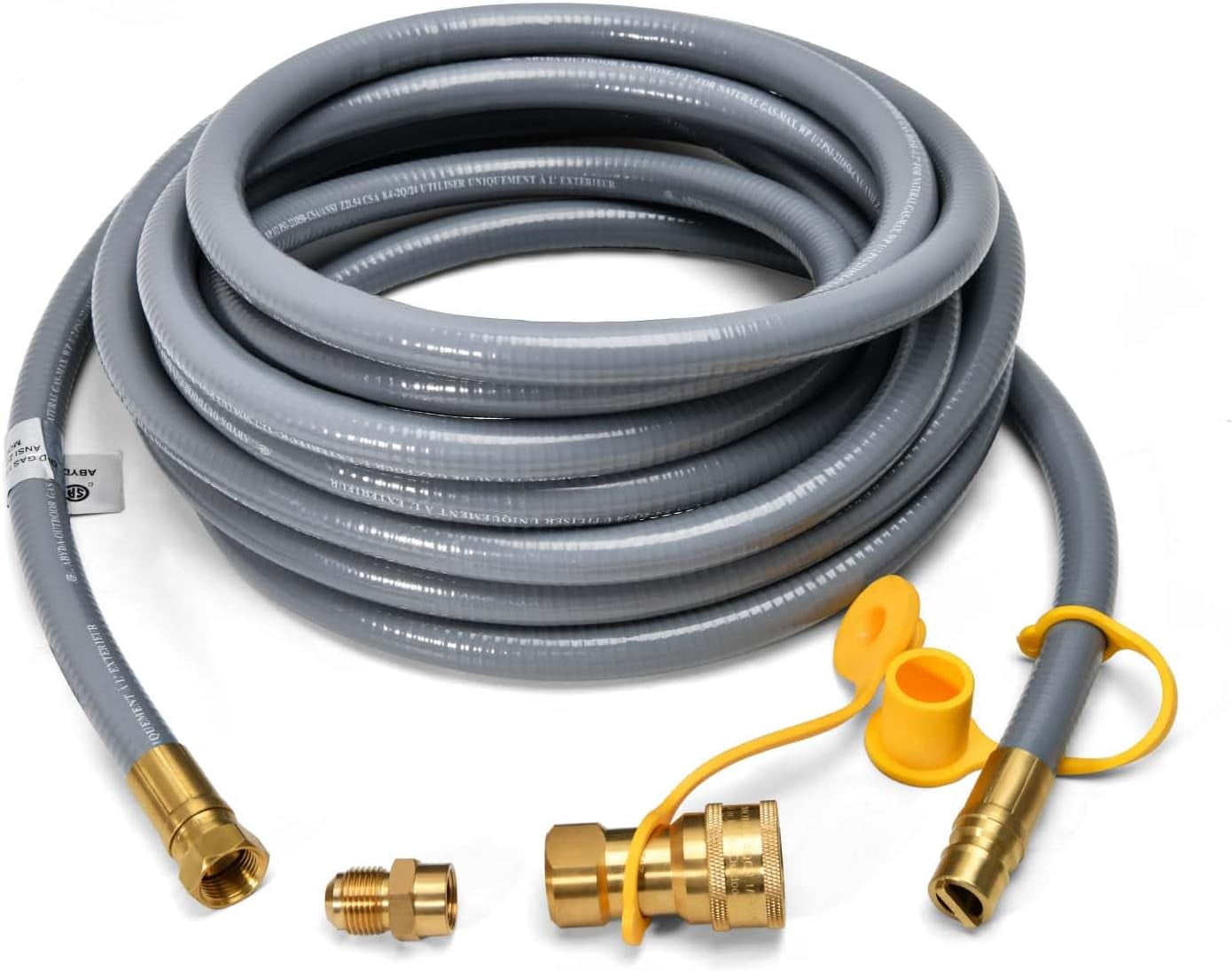 24Feet 1/2 Inch ID Natural Gas Hose with Quick Connect Fitting - Ideal ...