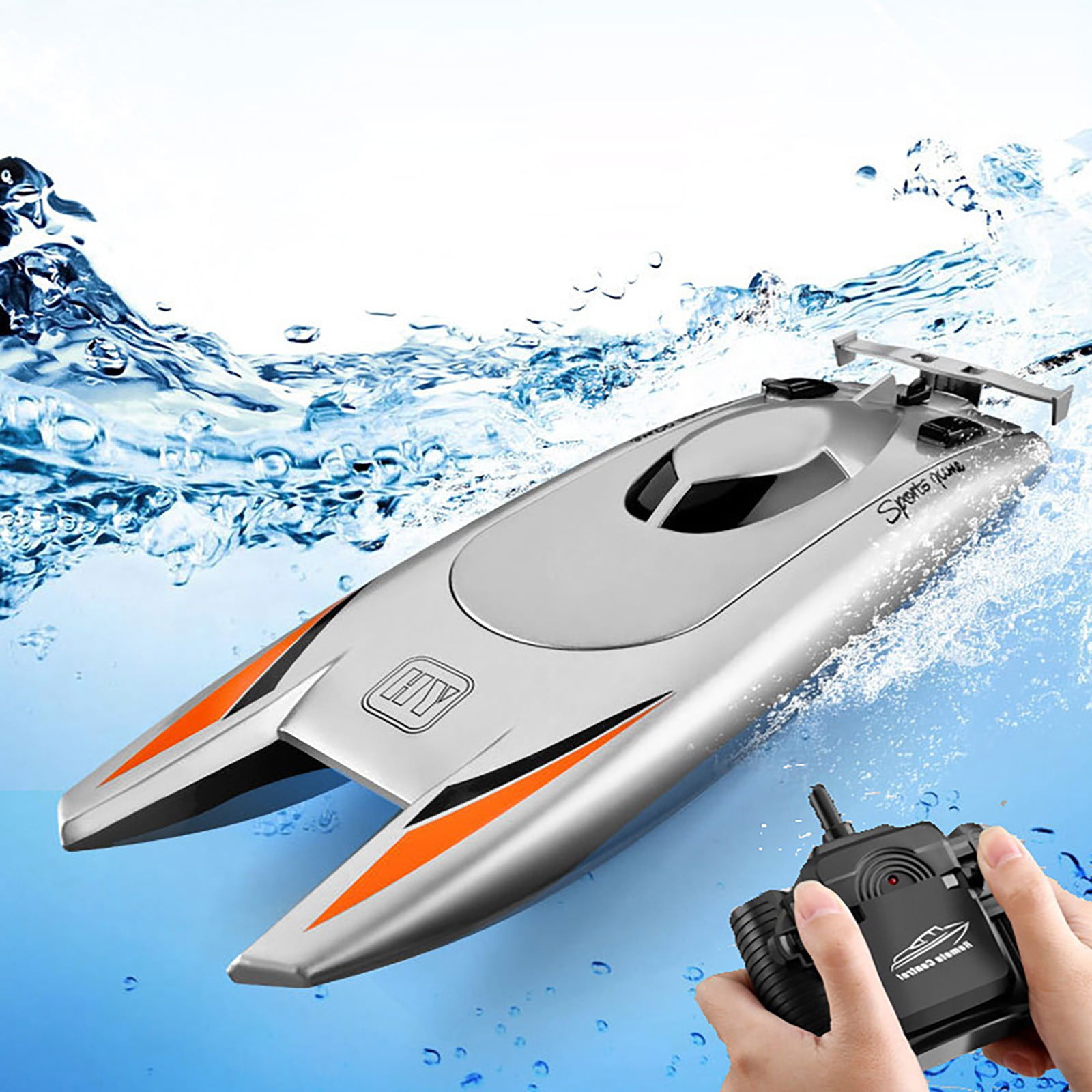 24G High Speed Remote Control Boat for Kids with Rechargeable Motors ...