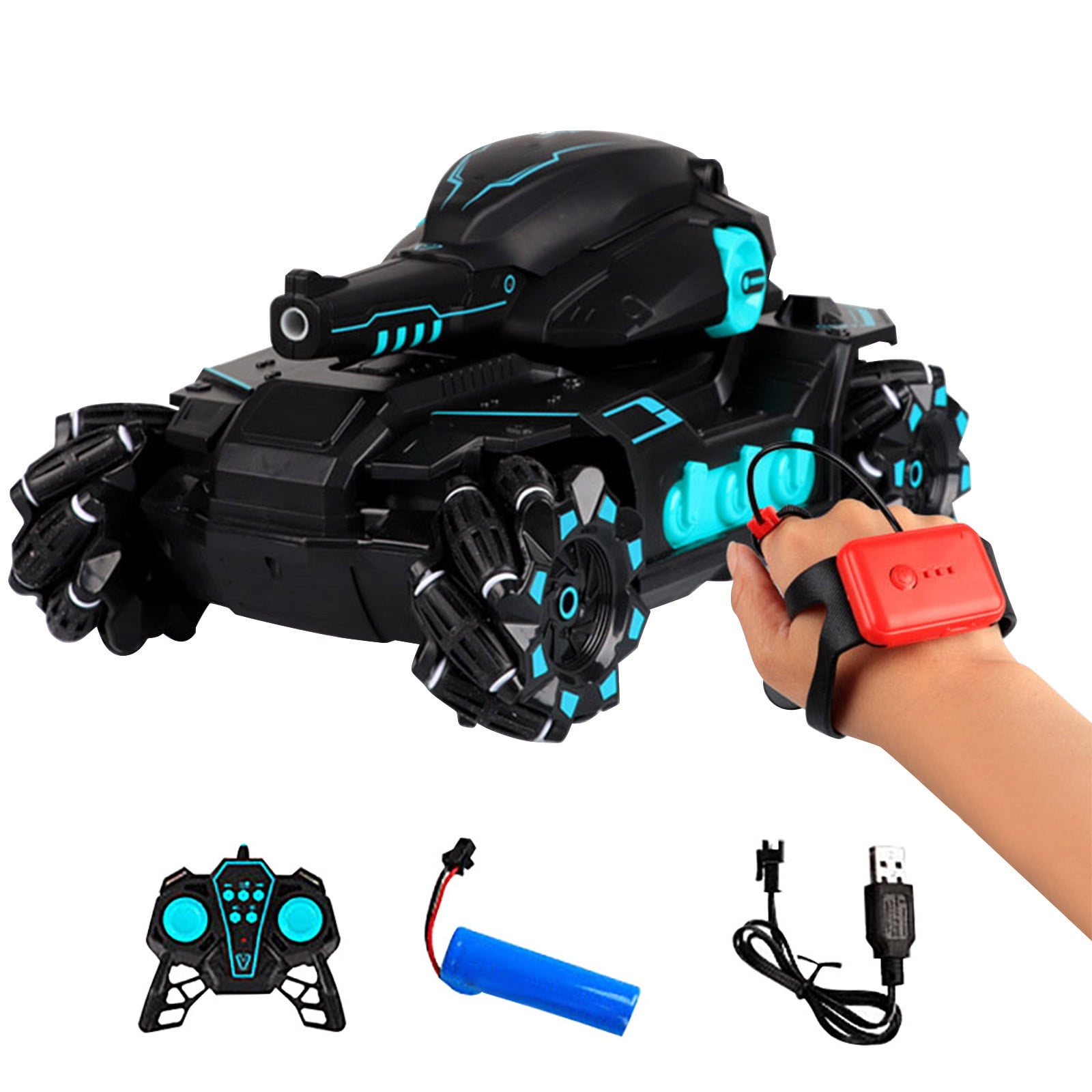 24G RC Tank Toy Controlled Car 4WD Crawler Water Bomb War Gesture ...