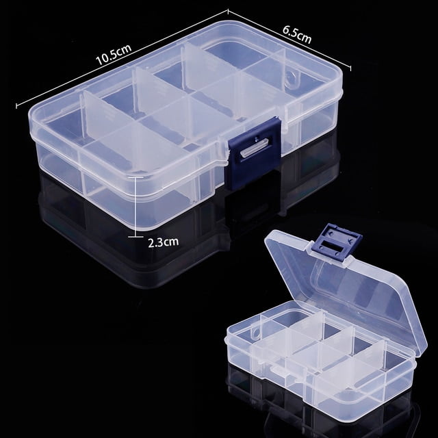 24Grids Plastic Storage Jewelry Box Compartment Adjustable Container ...