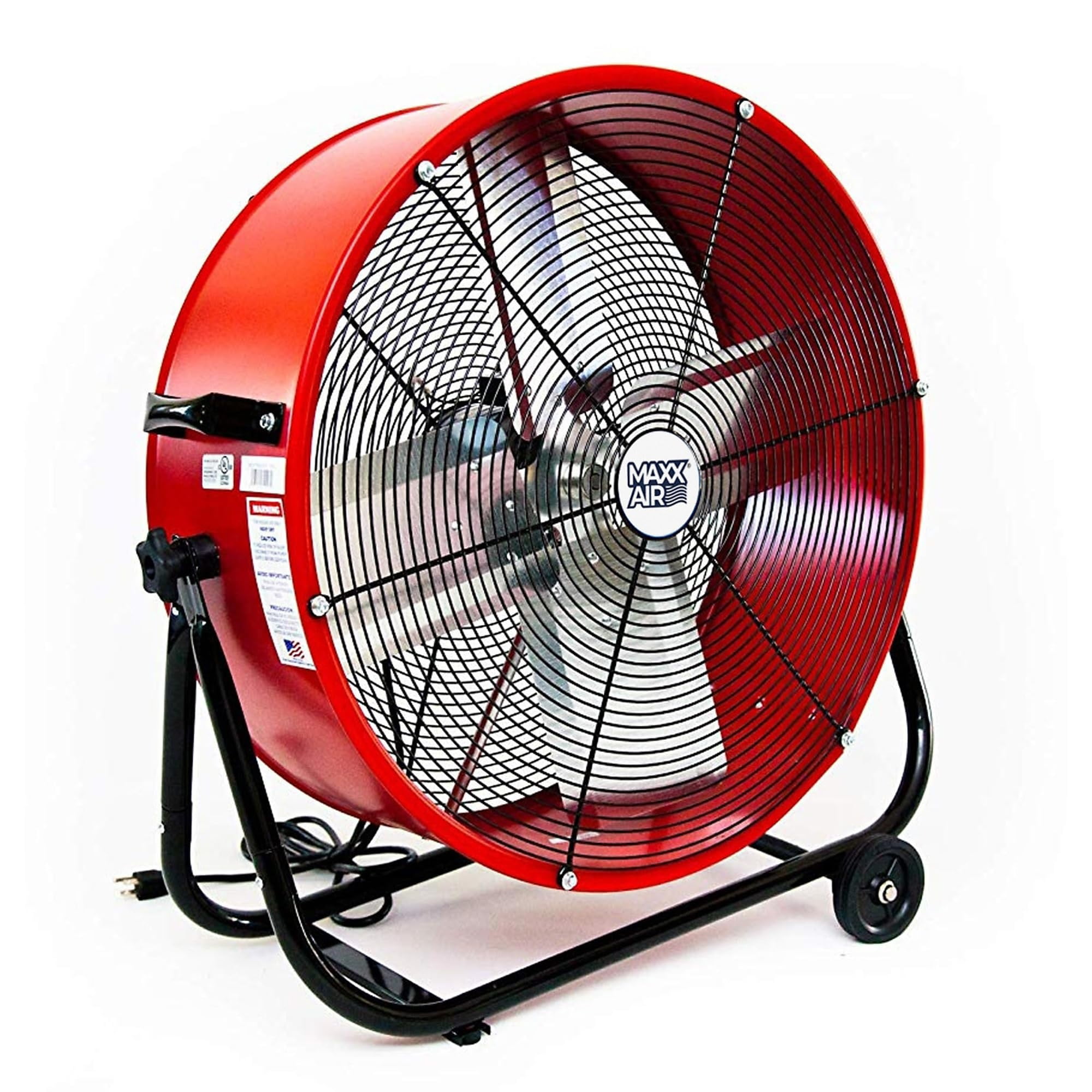 24IN 2 FAN SPEEDS DRUM FAN IN RED WITH SNAPON WHEELS - Walmart.com