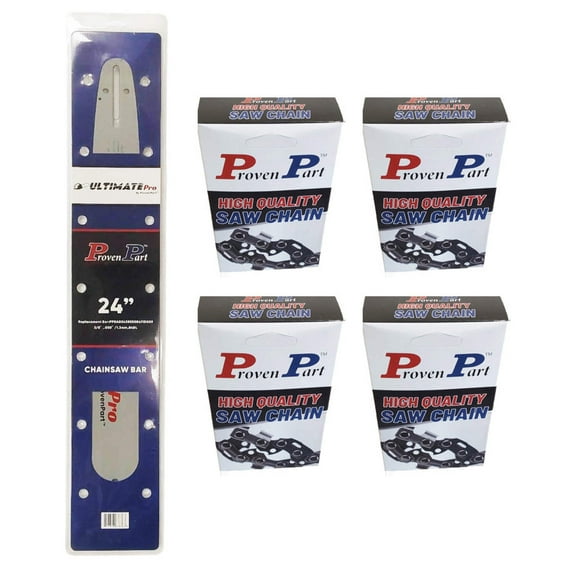 24In Bar and 4 Chains 3/8 .050 84DL For Husqvarna 390XP, 390XPG, 390XPW, 394 - Walmart.com