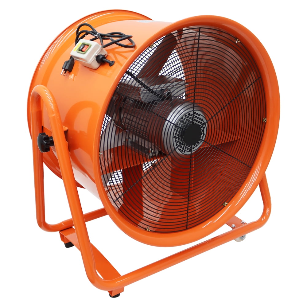 24Inch Mobile Axial Fan Cylinder Pipe Spray Booth Paint Fumes Blower ...