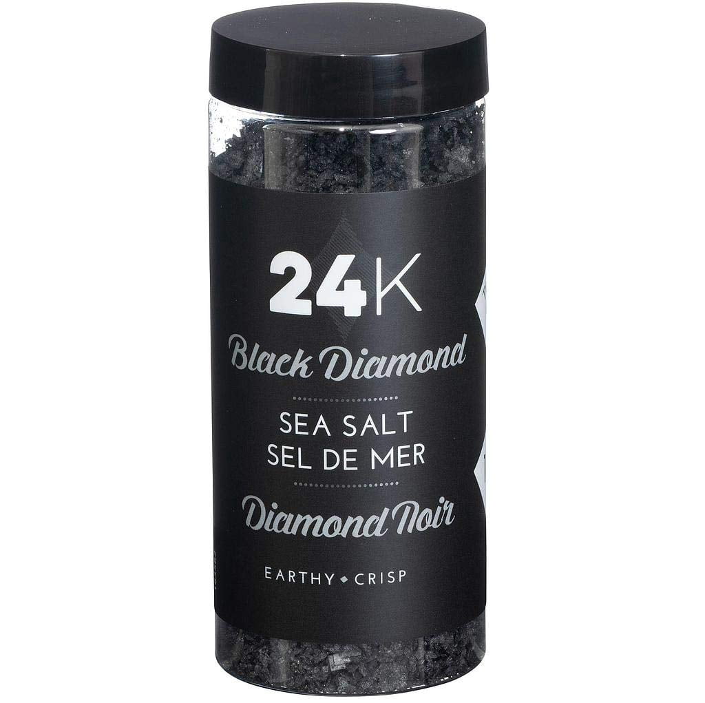 24K Black Sea Salt Finishing Flakes - 240 gm (6.3oz) Crystalline Flakes ...