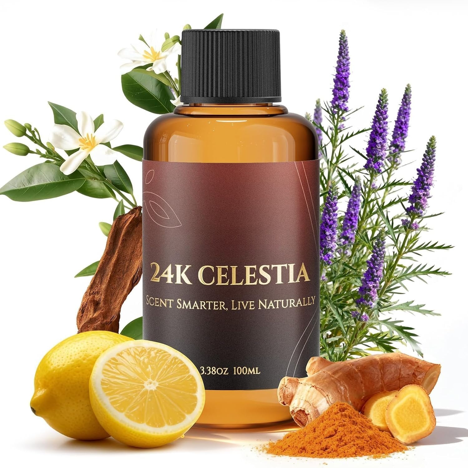 24K Celestia Diffuser Oil Inspired by Luxury Hotel Scent 3.38 Fl Oz ...