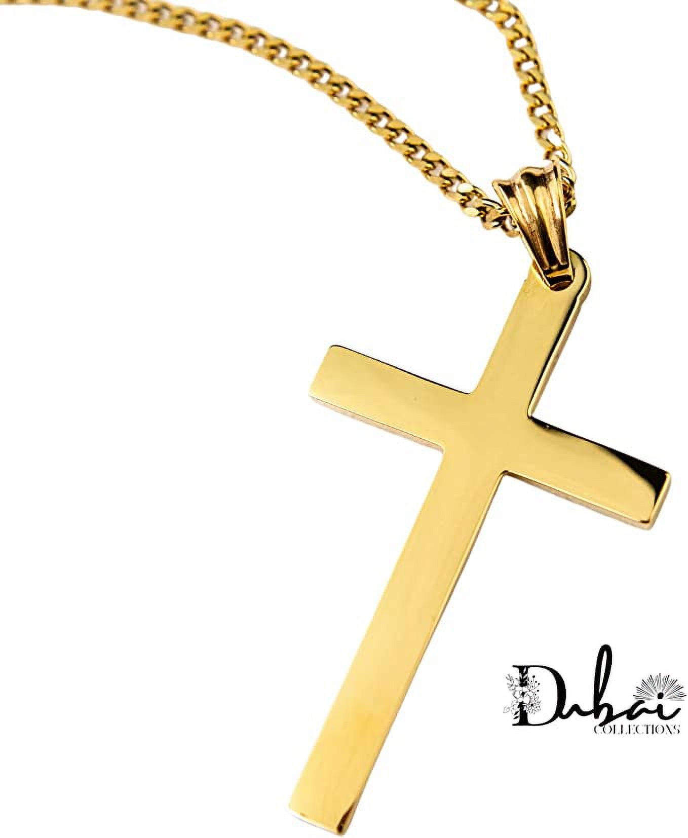 Brilliance Fine Jewelry Gold-Filled Cross Pendant, 24" Stainless Steel ...