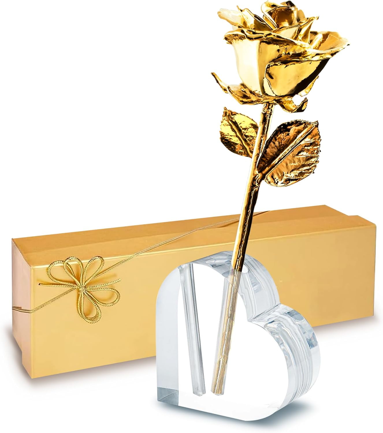 24K Gold Dipped Real Rose, Handmade, Long-Lasting Preserved Flower in ...