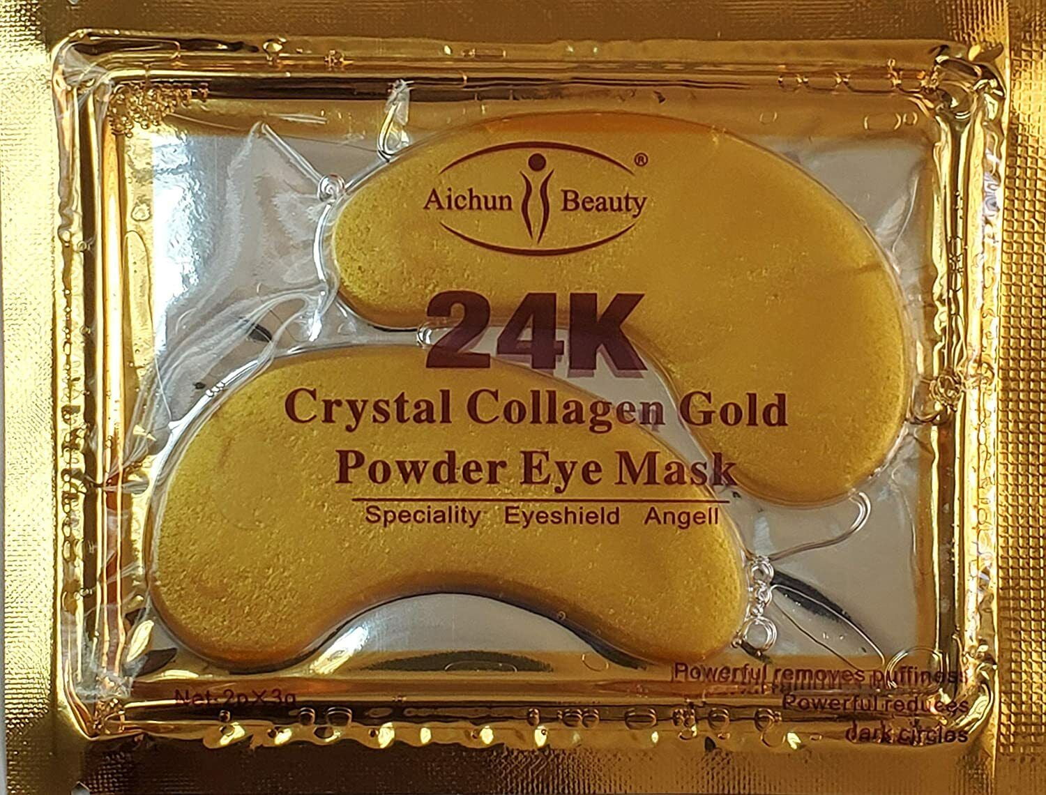 24K Gold EYE Mask Moisturizing Skin Care Gel Crystal Collagen Hydrating ...