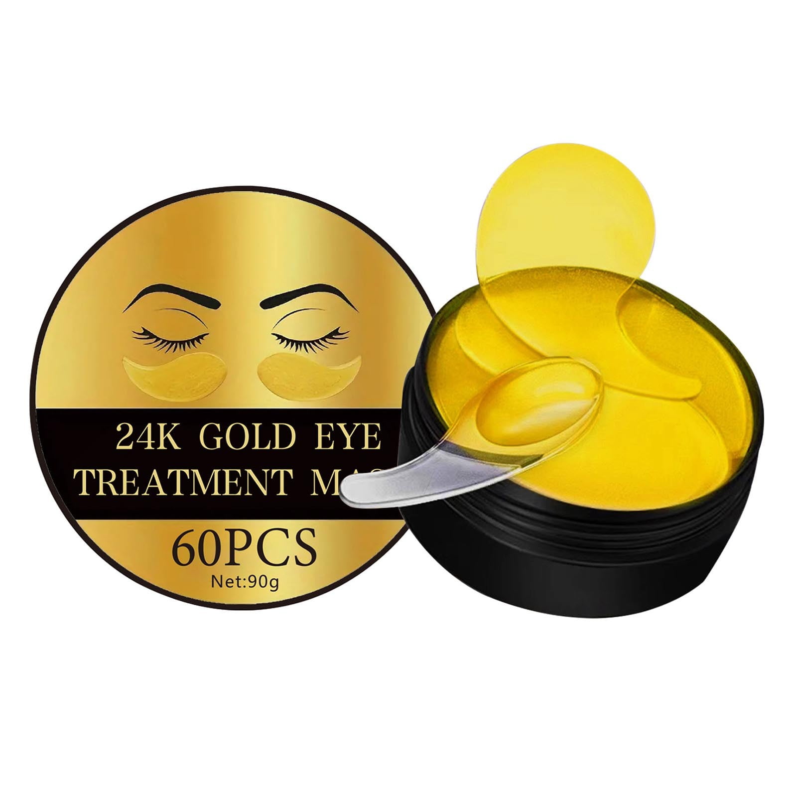 24K Gold Under Eye Patches,90Ml Eye Maskunder Eye Patches Golden Under ...