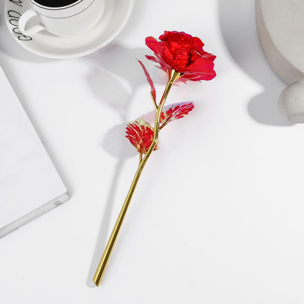24K Gold Foil Galaxy Rose Flower Valentine's Day Gift Mother's Day ...