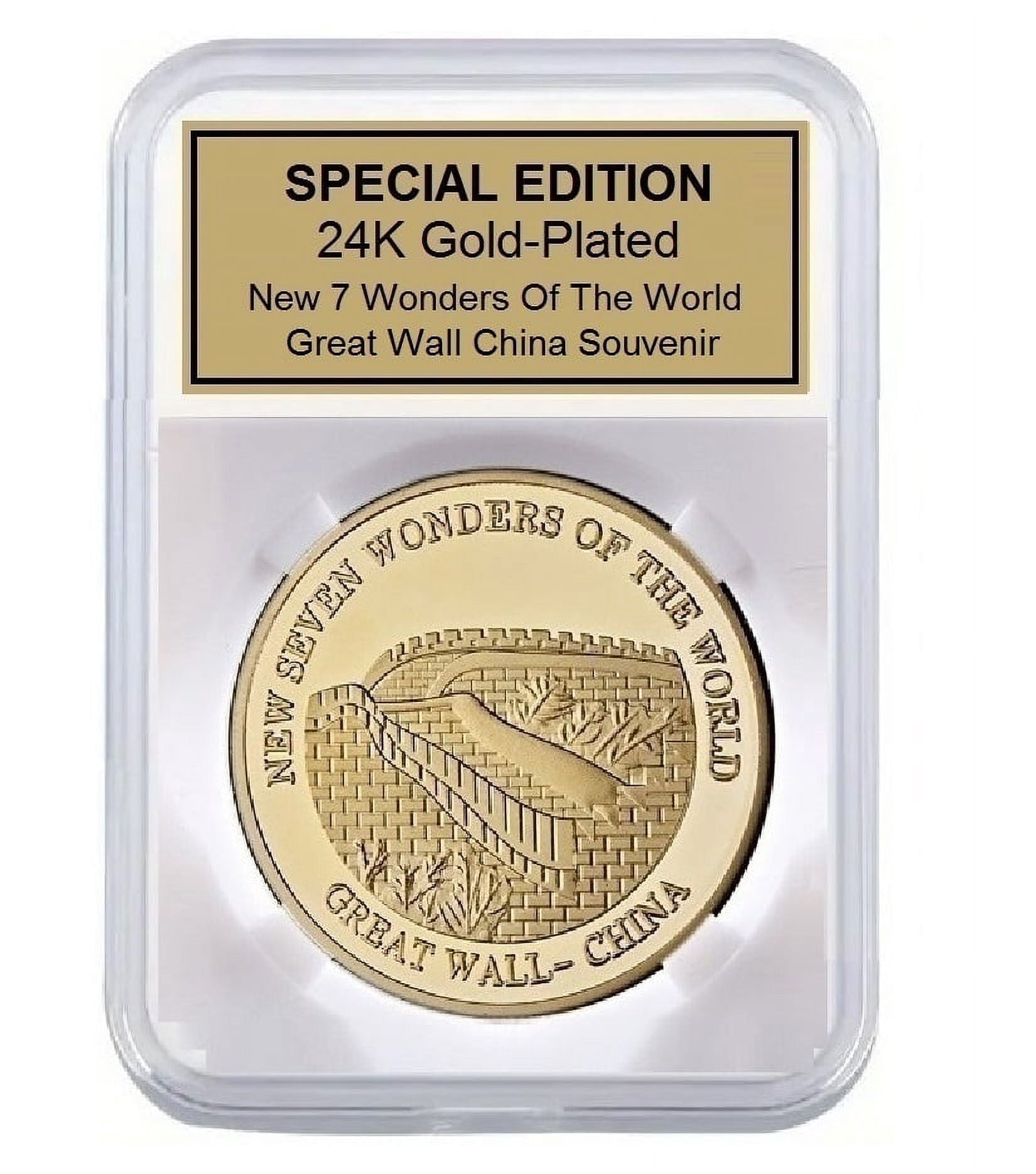 24K Gold-Plated New 7 Wonders Of The World 2007 Great Wall China w ...