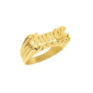 Personalized Block-Letter Name Ring in 14K Yellow Gold-Plated Sterling ...