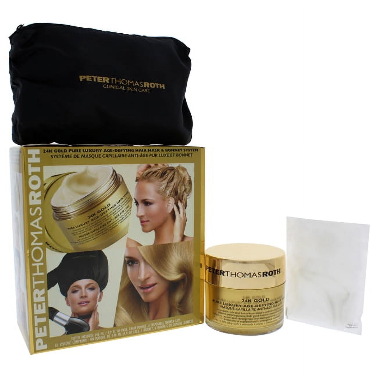24K Gold Pure Luxury Age-Defying Hair Mask & Bonnet System By Peter ...