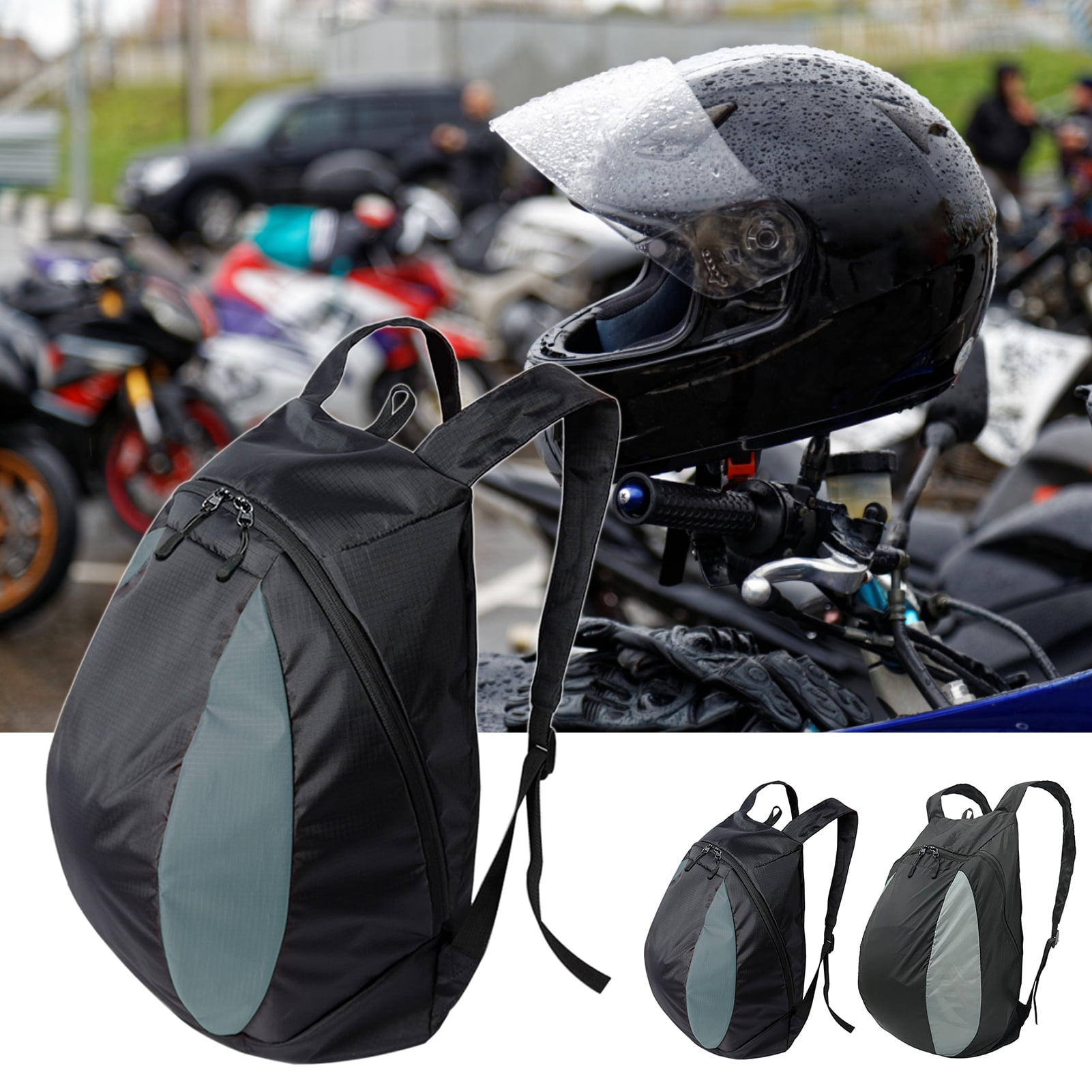 24L Helmet Bag Foldable Waterproof Stain-resistant Nylon Outdoor Riding ...
