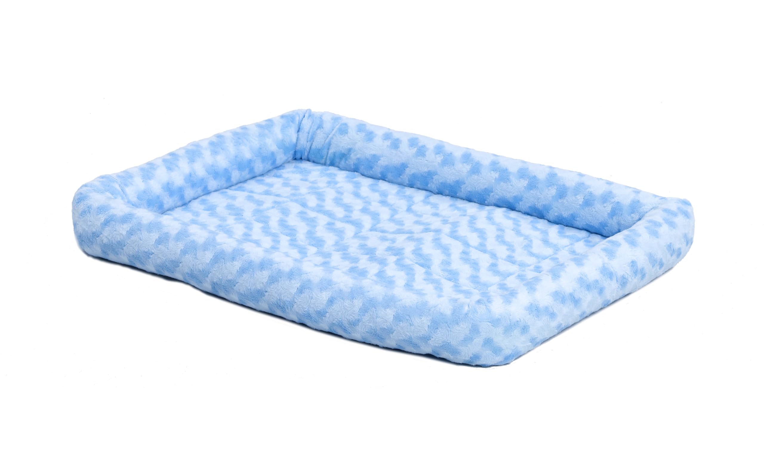 24L-Inch Blue Dog Bed or Cat AIS1 Bed w/ Comfortable Bolster | Ideal ...