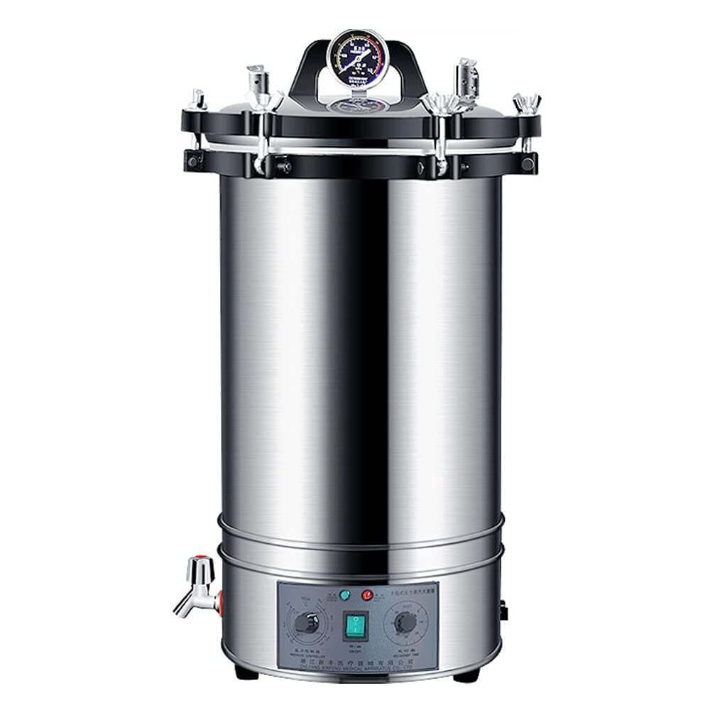 24L Portable Steam Autoclave Sterilizer 2KW Stainless Steel High ...
