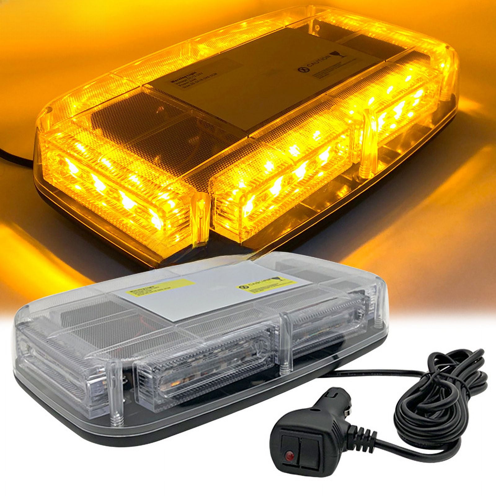 24LED car ceiling flash light mini short row warning light strong ...